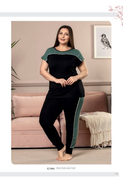 Aslışah Büyük Beden Spor Günlük Giyim Pijama Takımı