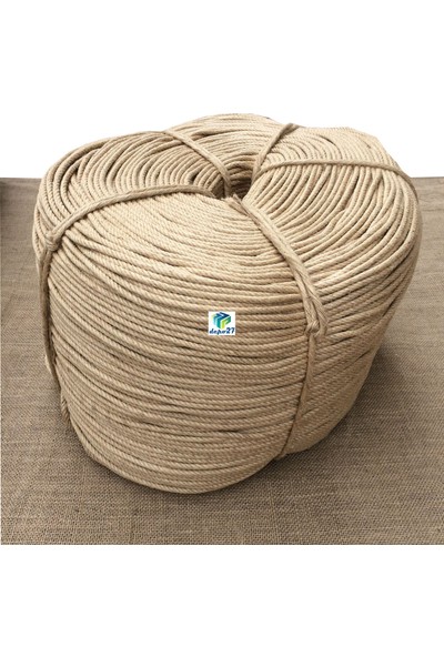 Molhalat 6 mm Jüt Halat -1 Metre Kendir-Hasır Halat Büküm Molhalat 6 mm Jüt Halat -1 Metre Kendir-Hasır Halat Büküm