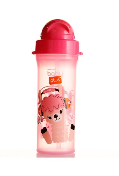 Baby Plus Desenli Pipetli Matara Pembe 300CC Baby Plus Desenli Pipetli Matara Pembe 300CC