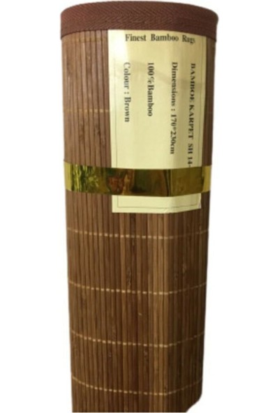 Akarsu Bambu Halı -Kilim Kahve Rengi | Çizgi / 170 x 230 / Akarsu Bambu Halı -Kilim Kahve Rengi | Çizgi / 170 x 230 /