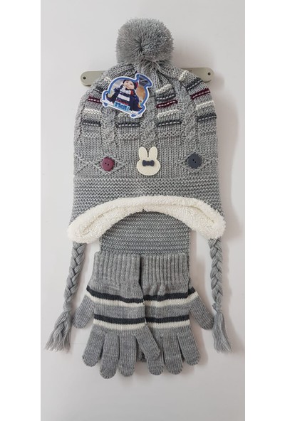 mercantoptan 3-7 Yaş 3'lu Cocuk Atkı Bere Eldiven Set