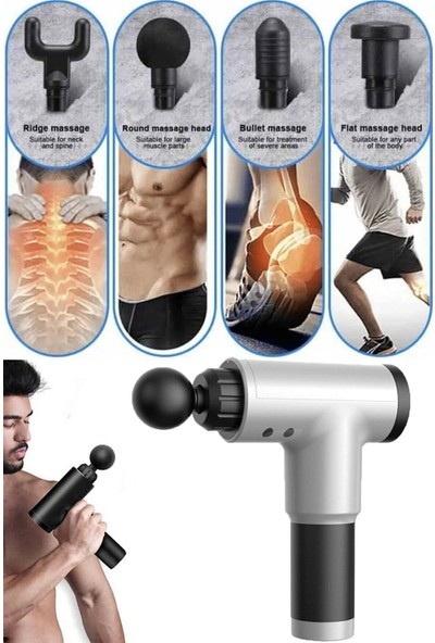 Masaj Tabancası Sporcu Masaj Aleti En Siga 4 Başlıklı Şarjlı