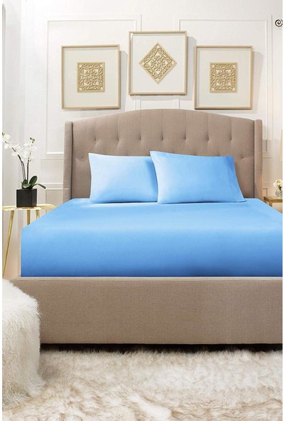 Lady Moda Tek Kişilik Lastikli Çarşaf 120X200 cm | Mavi