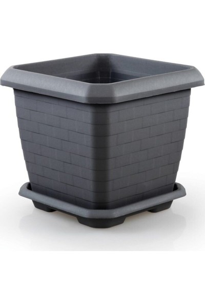 Kıtay Group Hisar Kare Saksı 25,5 Lt Gri Kıtay Group Hisar Kare Saksı 25,5 Lt Gri