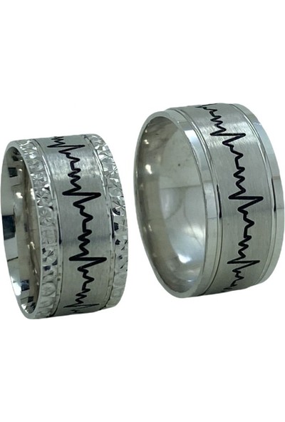 MaGümüş Kalp Atışı Aşk Ritmi Spor 925 Gümüş Erkek Alyans Yüzük MaGümüş Kalp Atışı Aşk Ritmi Spor 925 Gümüş Erkek Alyans Yüzük