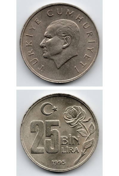 Benim Koleksiyonum 25.000 Lira (1995) Çil Eski Madeni Para Benim Koleksiyonum 25.000 Lira (1995) Çil Eski Madeni Para