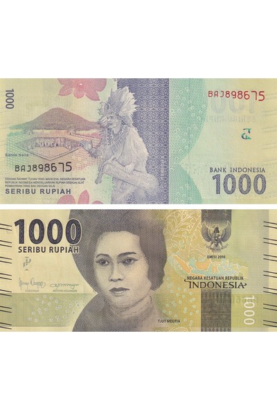 Benim Koleksiyonum Endonezya, 1000 Rupi (2016-2019) P#154D Çil Eski Yabancı Kağıt Para Benim Koleksiyonum Endonezya, 1000 Rupi (2016-2019) P#154D Çil Eski Yabancı Kağıt Para