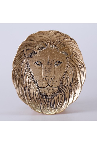 Selim Lion Dekoratif Tabak Altın