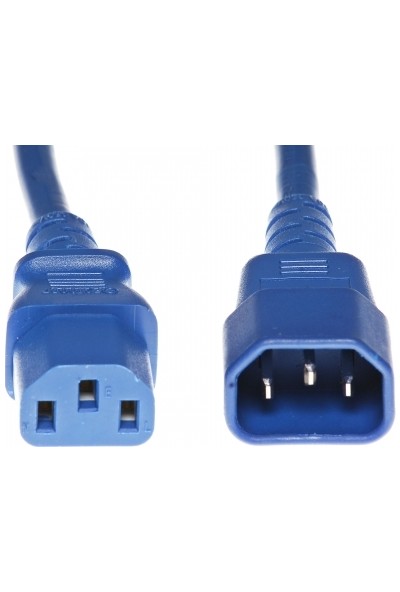 Bull Dizayn C13 - C14 Güç Kablosu Mavi 3 x 1.5 mm - 2m