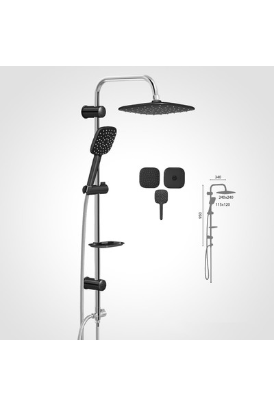 Dusche Duscheline Hilux Black Duş Sistemi 3260 Dusche Duscheline Hilux Black Duş Sistemi 3260