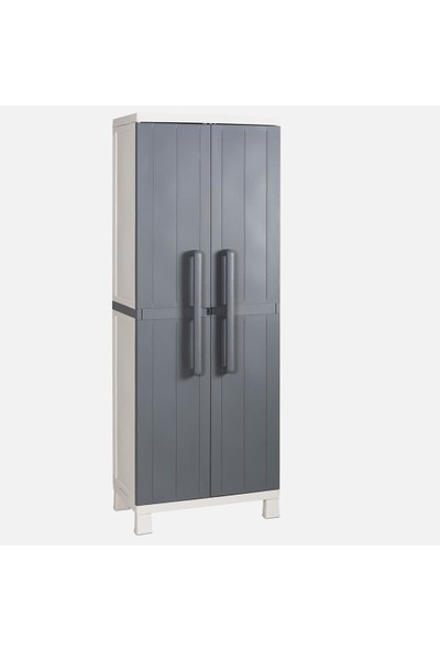 Shopmekan Çok Amaçlı Balkon Bahçe Kiler Plastik Dolap 65X37X173 Shopmekan Çok Amaçlı Balkon Bahçe Kiler Plastik Dolap 65X37X173