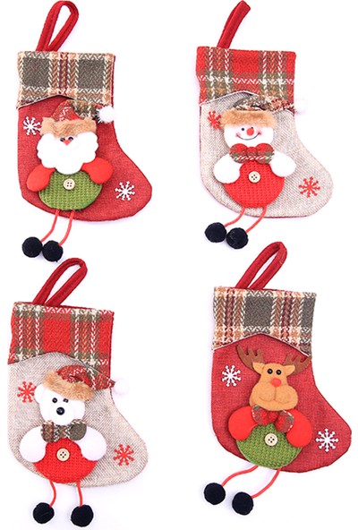 Shopfocus 4 Adet Noel Konseptli Çorap Dekorasyon (Yurt Dışından) Shopfocus 4 Adet Noel Konseptli Çorap Dekorasyon (Yurt Dışından)