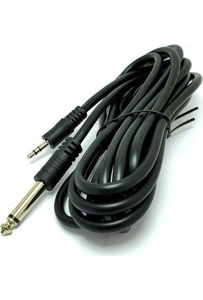 Tunex 6.3 mm Mono Jak To 3.5 mm Stereo Kablo 5 mt Tunex 6.3 mm Mono Jak To 3.5 mm Stereo Kablo 5 mt