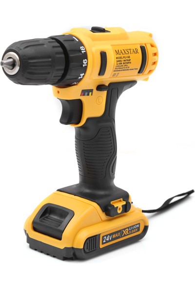 Maxstar 24V Li-On 5.0AH Çift Akülü Vidalama Şarjlı Matkap Maxstar 24V Li-On 5.0AH Çift Akülü Vidalama Şarjlı Matkap
