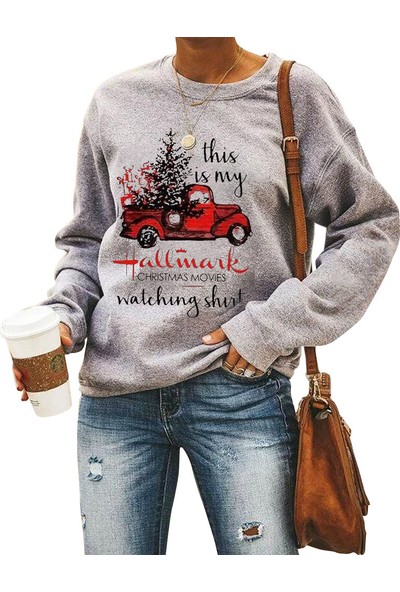 Ailisen Noel Baskılı Kazak (Yurt Dışından)