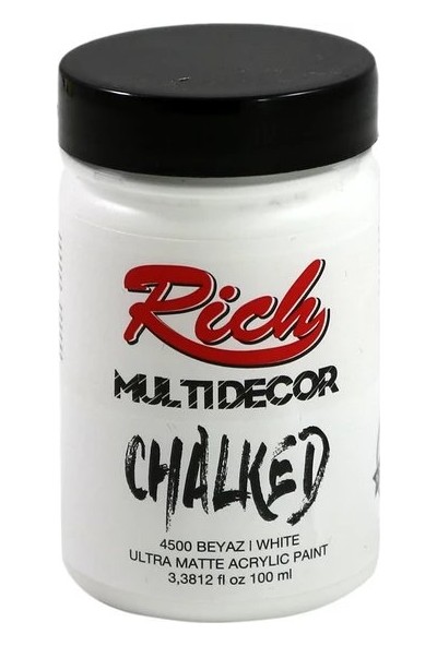 Rich Chalked Akrilik Boya 100 cc 4500 Beyaz
