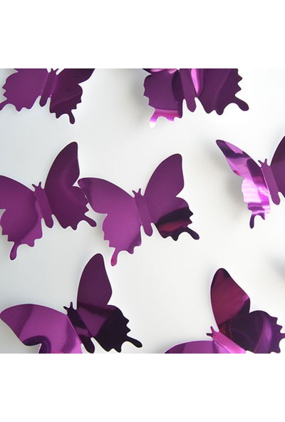 Hong Store 12 Parçalı Kelebek 3D Dıy Duvar Stickerı (Yurt Dışından) Hong Store 12 Parçalı Kelebek 3D Dıy Duvar Stickerı (Yurt Dışından)