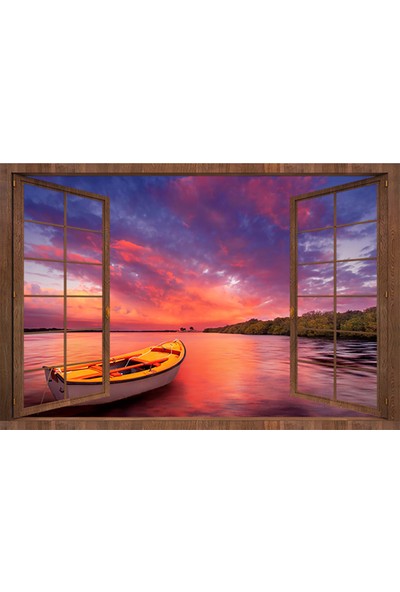 Hong Store Gün Batımı Deniz Temalı Sticker (Yurt Dışından)