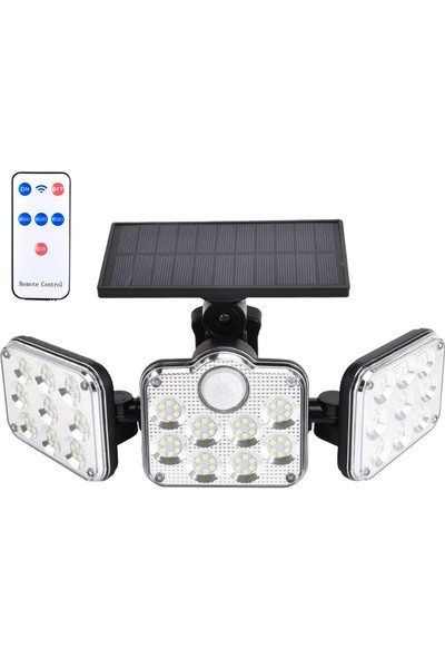 Gaman 138 LED Güneş Enerjili 3 Mod Sensörlü Solar Lamba JD-2858 Gaman 138 LED Güneş Enerjili 3 Mod Sensörlü Solar Lamba JD-2858