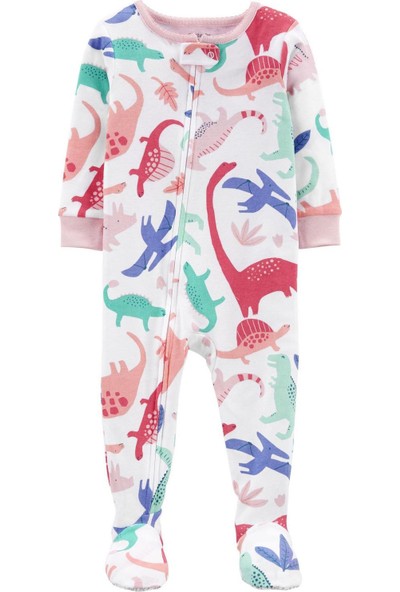 Carter's Dinosaur Kız Çocuk Pijama Tulumu 2L727611 Carter's Dinosaur Kız Çocuk Pijama Tulumu 2L727611