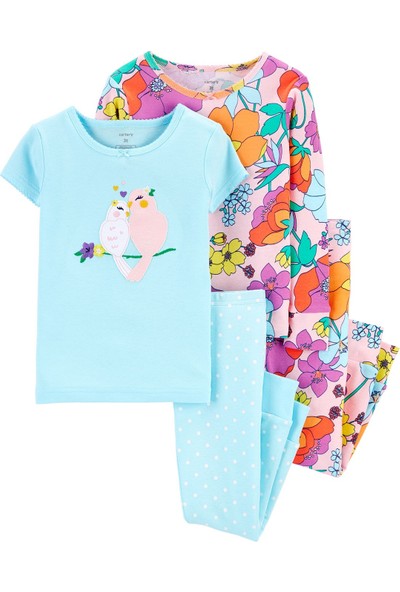 Carter's Tropical 4'lü Kız Çocuk Pijama Takımı 2I554310