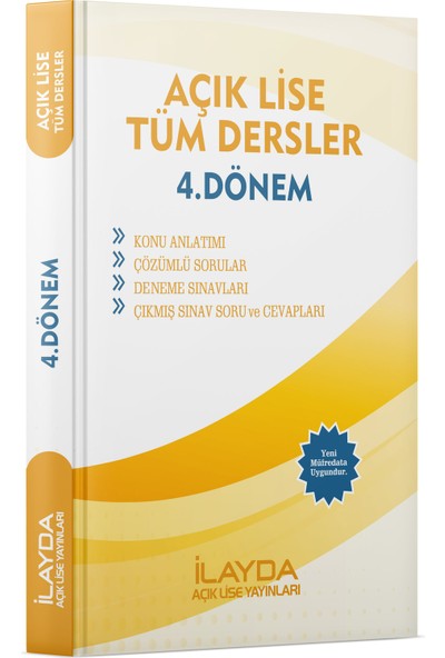 İlayda Açık Öğretim Lisesi 4. Dönem Tüm Dersler Yardımcı Ders Kitabı İlayda Açık Öğretim Lisesi 4. Dönem Tüm Dersler Yardımcı Ders Kitabı