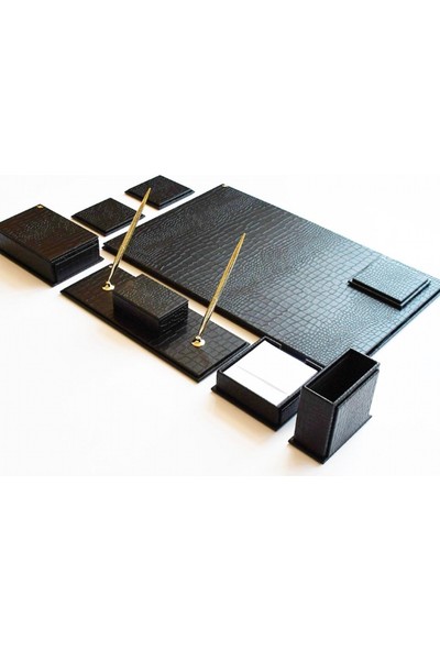 Tabac 2950-118 Suni Deri Sümen Takımı Sorty Krakodil Siyah