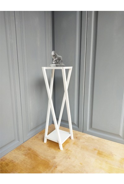 Zeo Wood Design Dekoratif Sehpa Çiçeklik