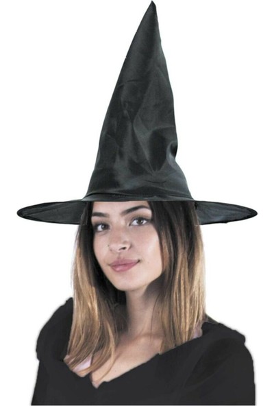 Vip Aksesuar Halloween Siyah Cadı Şapkası Vip Aksesuar Halloween Siyah Cadı Şapkası