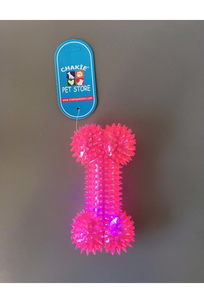 Chakie Işıklı Kemik Köpek Oyuncağı - Pembe Chakie Işıklı Kemik Köpek Oyuncağı - Pembe