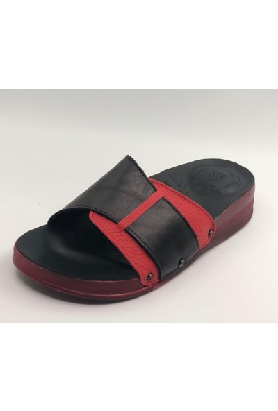 Medistep Siyah Kırmızı Topuk Dikeni Için Medikal Terlik