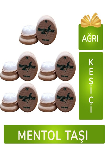 Mentholbox Ahşap Kutuda Saf Mentol Spa-Masaj-Migren Taşı 6 gr. - 5 Adet Mentholbox Ahşap Kutuda Saf Mentol Spa-Masaj-Migren Taşı 6 gr. - 5 Adet