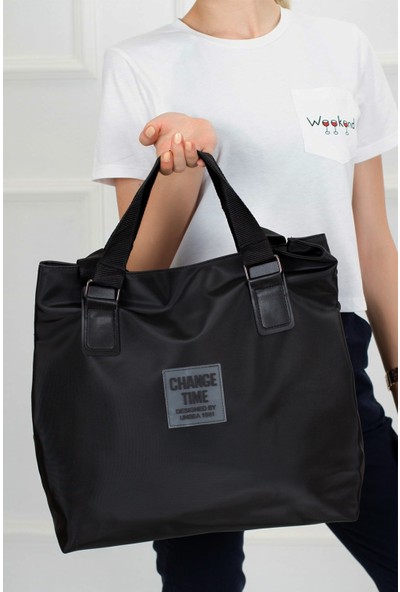 Avca Kadın Siyah Shopper Su Geçirmez Patlı Seyahat ve Günlük Omuz El Çanta Büyük Boy Avca Kadın Siyah Shopper Su Geçirmez Patlı Seyahat ve Günlük Omuz El Çanta Büyük Boy