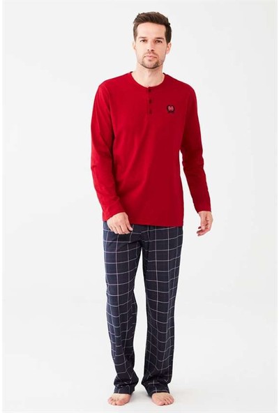 Mod Collection Erkek Bordo Patlı Pijama Takımı Mod Collection Erkek Bordo Patlı Pijama Takımı