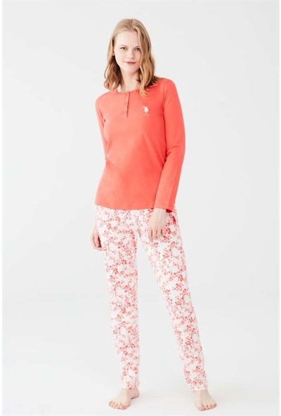 U.S. Polo Assn. Kadın Mercan Patlı Pijama Takım