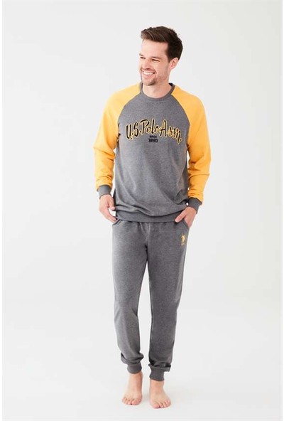 U.S. Polo Assn. Erkek Sarı Yuvarlak Yaka Pijama Takım U.S. Polo Assn. Erkek Sarı Yuvarlak Yaka Pijama Takım