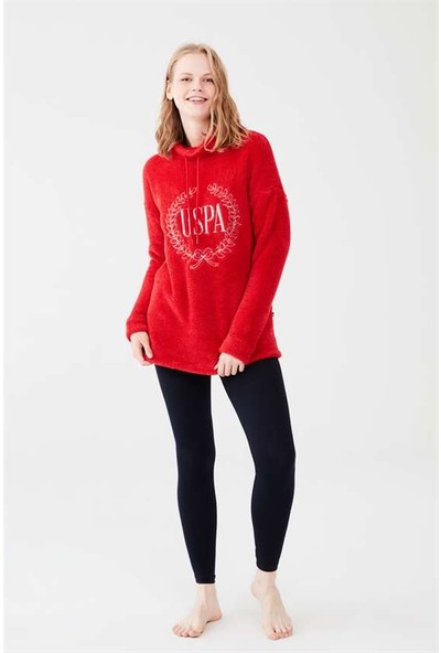 U.S. Polo Assn. Kadın Kırmızı Tunik Tayt Takım