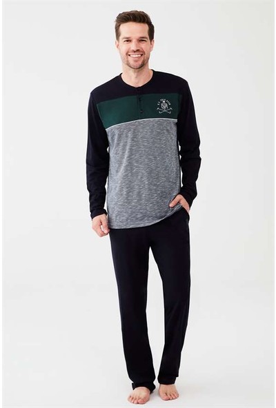 U.S. Polo Assn. Erkek Lacivert Patlı Pijama Takım