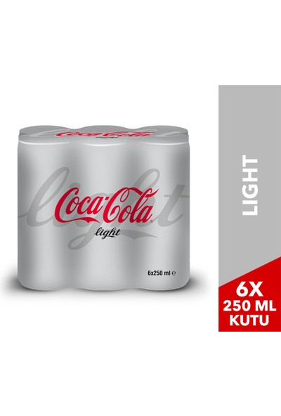 Coca-Cola Light 6 x 250 ml Kutu Coca-Cola Light 6 x 250 ml Kutu