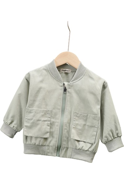 Qualife Çocuk Fermuarlı Düz Renk Mont-Yeşil (Yurt Dışından) Qualife Çocuk Fermuarlı Düz Renk Mont-Yeşil (Yurt Dışından)