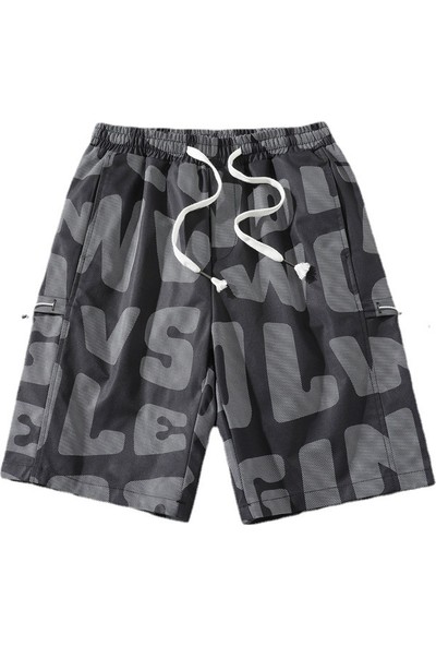 Qualife Baskılı Ipli Rahat Şort (Yurt Dışından) Qualife Baskılı Ipli Rahat Şort (Yurt Dışından)