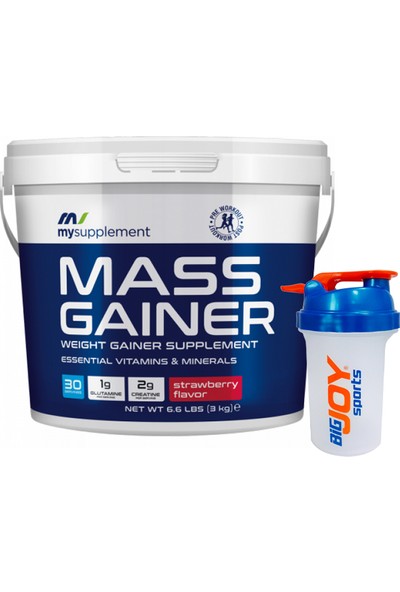 Mysupplement Mass Gainer Çilek 3000 gr Mysupplement Mass Gainer Çilek 3000 gr