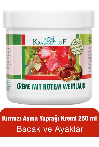 Krauterhof Kırmızı Asma Yaprağı Kremi 250 Ml Krauterhof Kırmızı Asma Yaprağı Kremi 250 Ml
