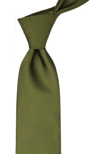Kravatkolik Haki Yeşil Nokta Desen Mendilli Klasik Kravat KK9202