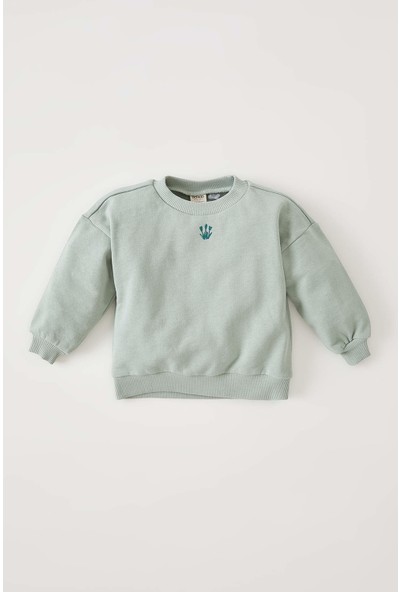 DeFacto Kız Bebek Relax Fit İçi Yumuşak Tüylü Sweatshirt V4376A221Au