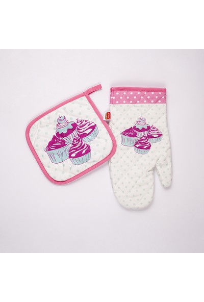 Maxstyle Crystal Mutfak Eldiveni+Tutkaç Set Cheries Maxstyle Crystal Mutfak Eldiveni+Tutkaç Set Cheries