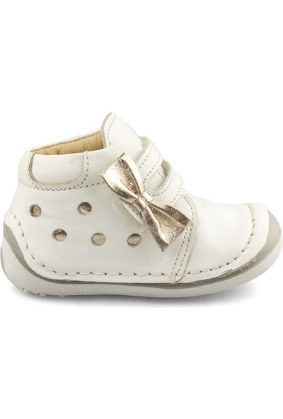 Perlina Beyaz Deri Kız Çocuk Bot 106210KI-BYZ-DR