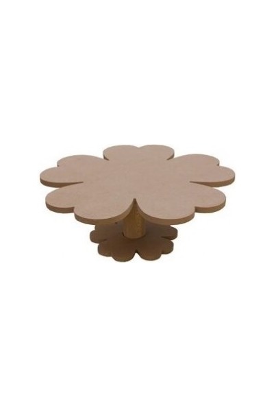 Bayrampaşa Hobi Ham Ahşap Papatya Ayaklı Sunumluk