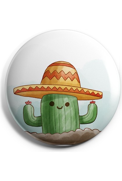 Hasbihal Şirin Kaktüs V3 Iğneli Çanta Rozeti