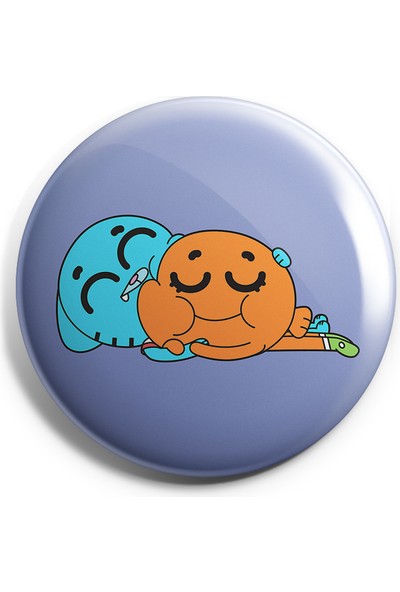 Hasbihal Gumball Tasarımları V9 Iğneli Çanta Rozeti